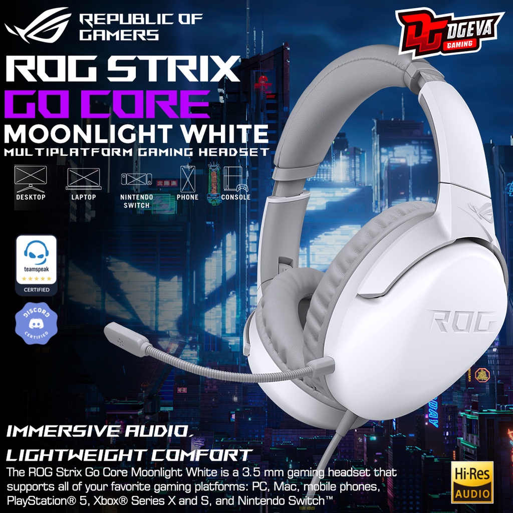 Jual ASUS ROG Strix Go Core Moonlight White 3.5mm Gaming Headset for ...