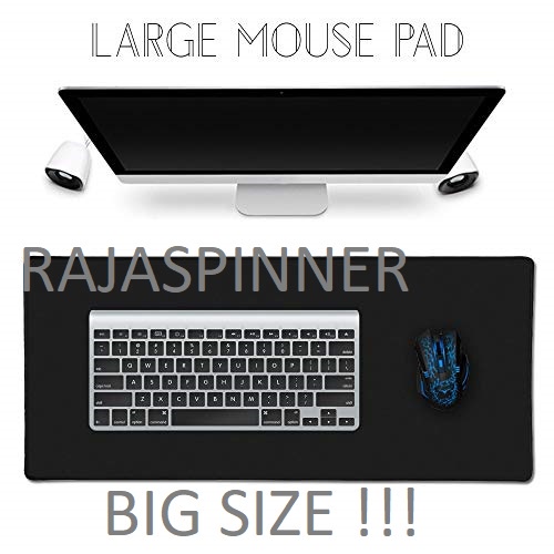 Jual mousepad xl gaming full hitam polos besar premuim kualitas tebal ...