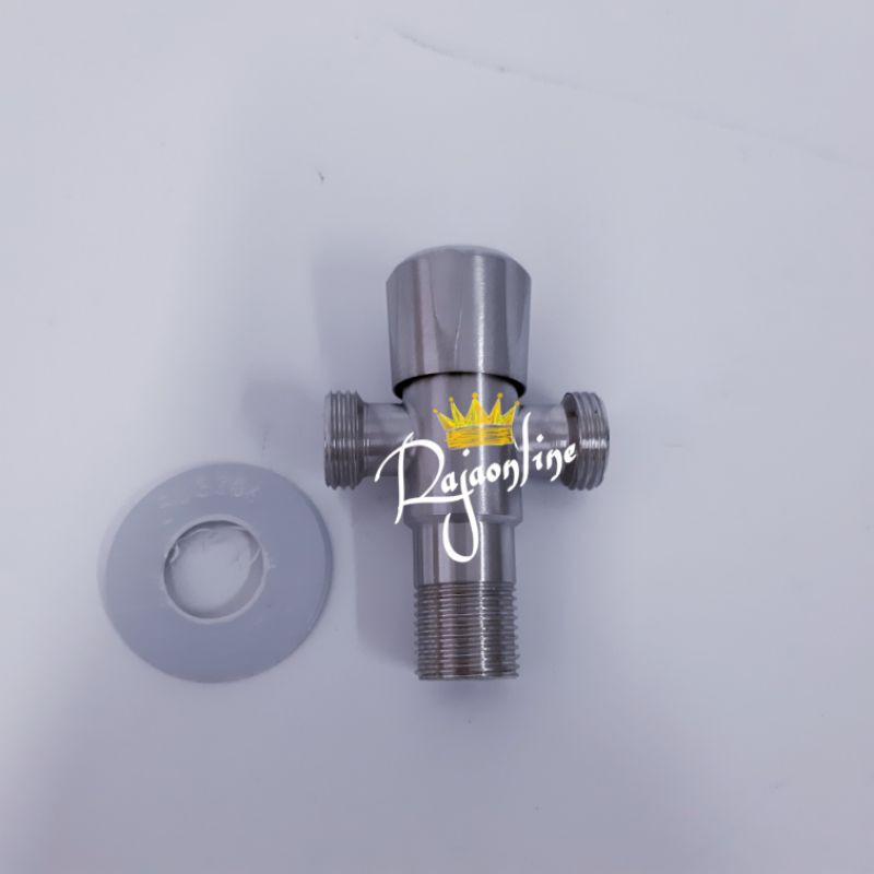 Jual Stop kran keran 1/2 inch double T stainles SUS 304 jet shower ...
