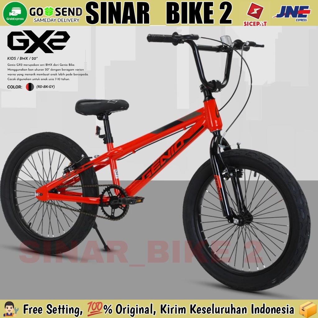 Jual Sepeda BMX GENIO GX02 Ukuran 20 Inch Ban Jumbo 3.0 | Shopee Indonesia