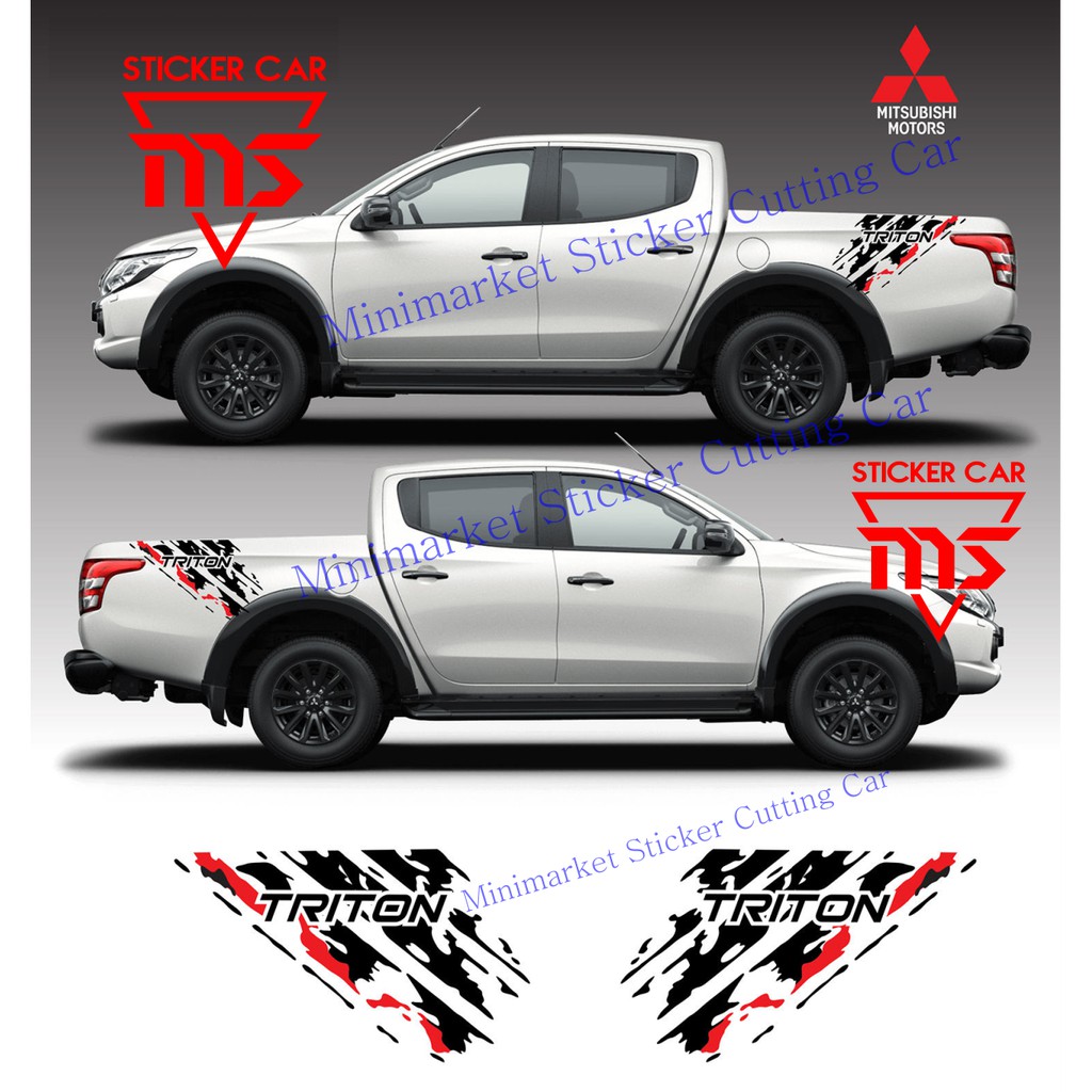 Jual STICKER STIKER MITSUBISHI TRITON SIDE BAK 2 WARNA OFFROAD LUMPUR ...