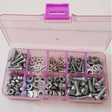 Jual Paket Mur Baut jp M5x15 (25 pcs)M4x15(25pcs),M3x10(25pcs),Ring plat M3 (50)M4 (50) M5 (50 ...
