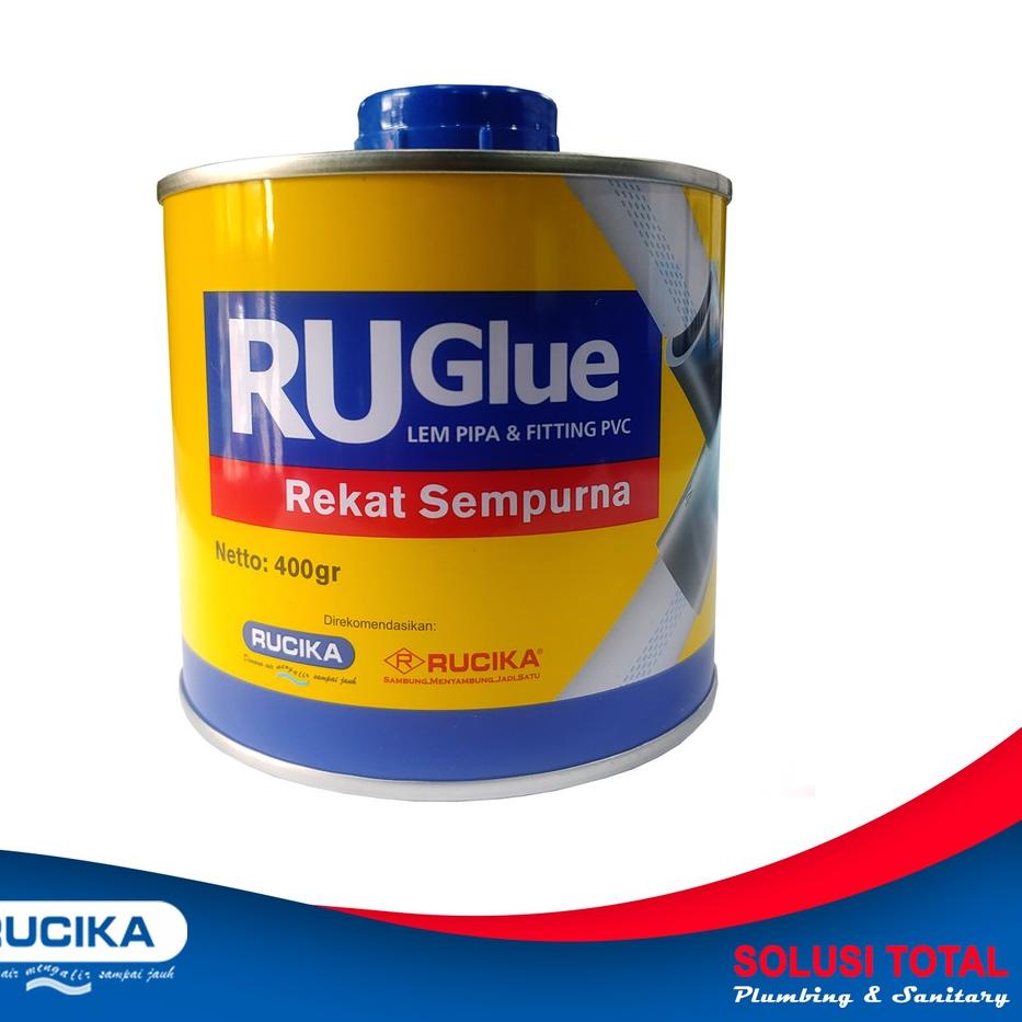 Jual ル Lem Rucika Ruglue Truglue Pipa pralon PVC 400g 400 Perekat ...