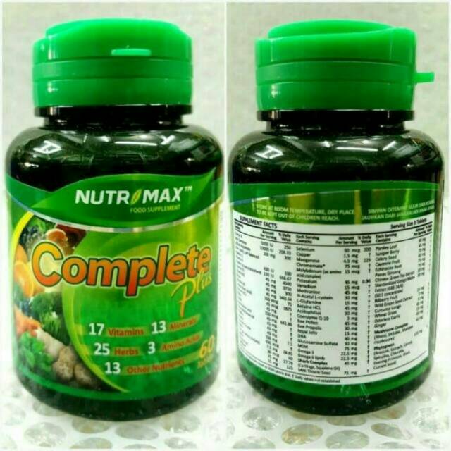 Jual Complete Plus Nutrimax isi 60tab Multivitamin terlengkap | Shopee ...