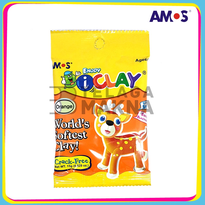 Jual Mainan Anak AMOS I-Clay Orange 15 gram | Shopee Indonesia