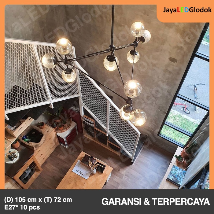 Jual Lampu Gantung Minimalis Ruang Tamu Industrial Modern Void Cafe | Shopee Indonesia