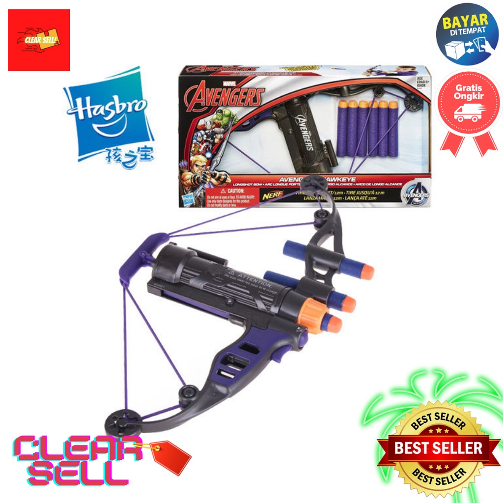 Jual Nerf hawkeye arrow / Mainan pistol anak / Nerf Pistol mainan ...