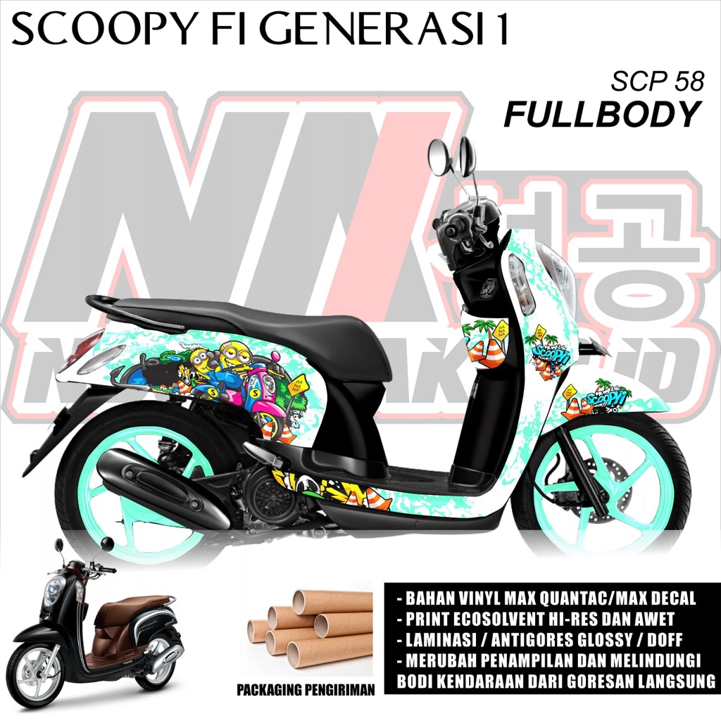 Jual SCP 58 DECAL STICKER SCOOPY FI 2013 2014 2015 2016 MINION FULLBODY ...