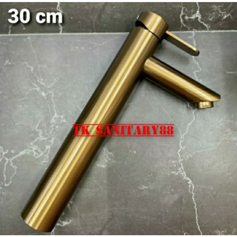 Jual kran wastafel panas dingin rose gold 30 cm/keran cuci tangan stainless rose gol/keran cuci ...