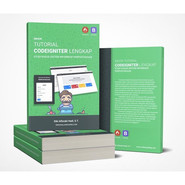 Jual Jual Tutorial Codeigniter Lengkap Dengan Studi Kasus Membuat Sistem Informasi Perpustakaan ...