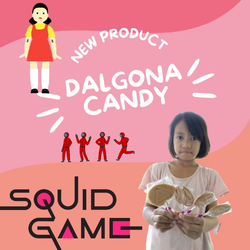 Jual Permen Dalgona Candy Squid Game. Permen Viral. permen termurah dan ...