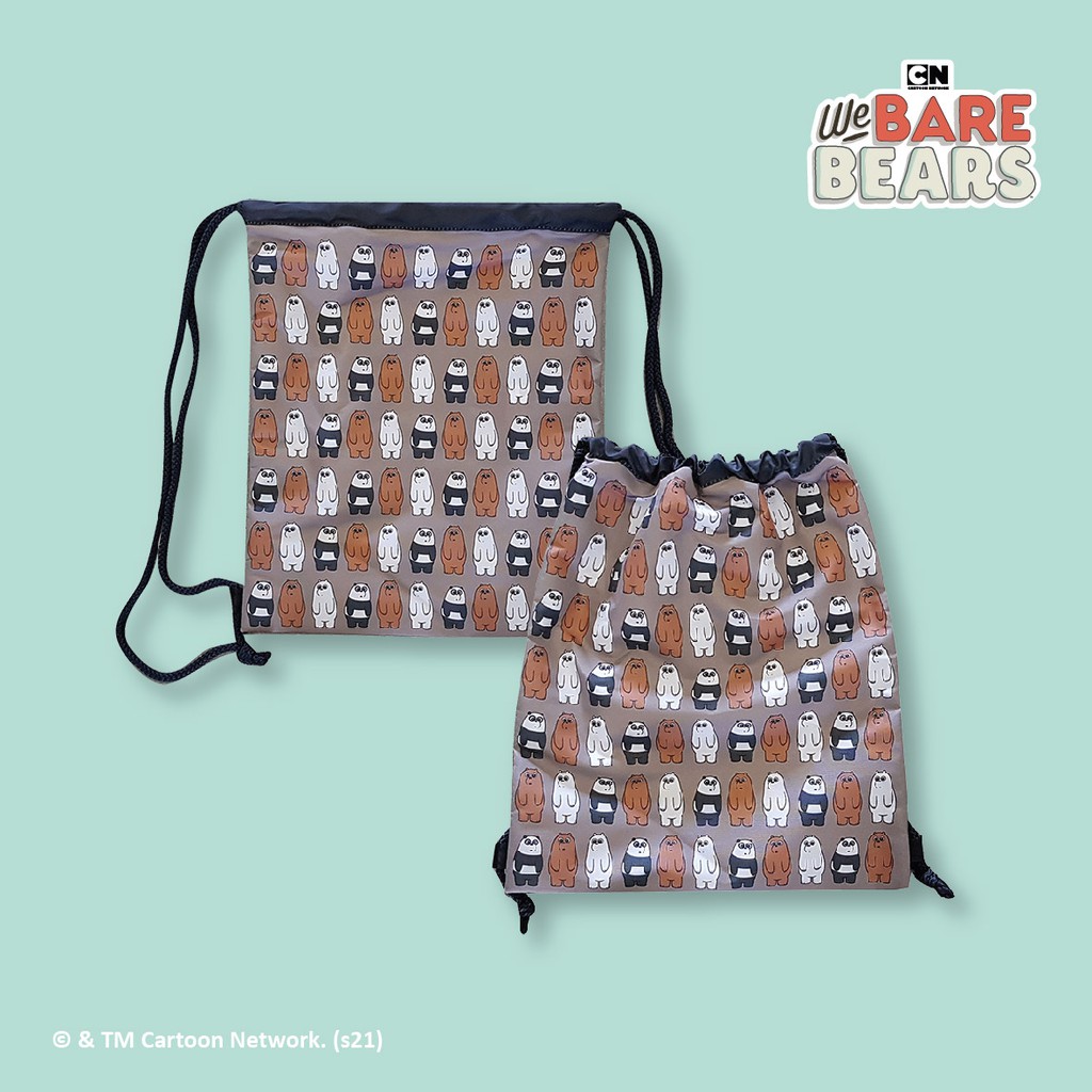 Jual We Bare Bears Drawstring Bag Grey / Tas Serut | Shopee Indonesia