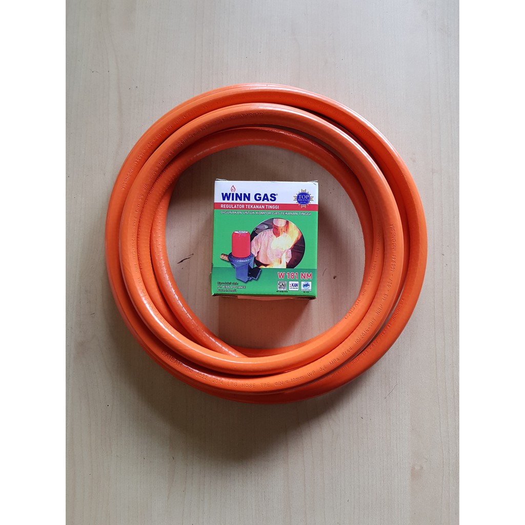 Jual Selang Gas 5 Meter dan Regulator Winn untuk Pemanas atau ...