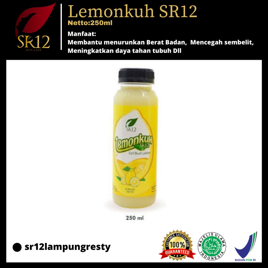 Jual LEMONKUH SR12 250ML TERBUAT DARI SARI LEMON ASLI MENINGKATKAN DAYA ...
