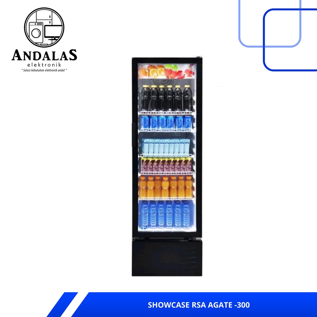 Jual SHOWCASE RSA AGATE 300 5 RAK DISPLAY COOLER KULKAS LOW WATT ...