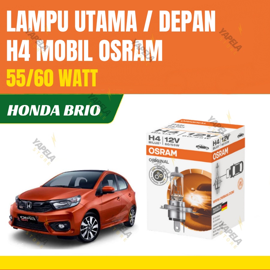 Jual Lampu Depan Mobil Brio H4 Kaki 3 Original Osram | Shopee Indonesia