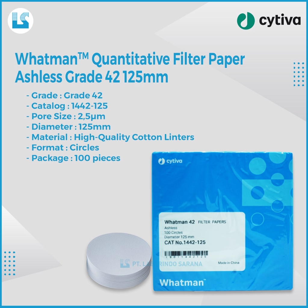 Jual Whatman Filter Paper / Kertas Saring Grade 42 , 125 mm | Shopee ...