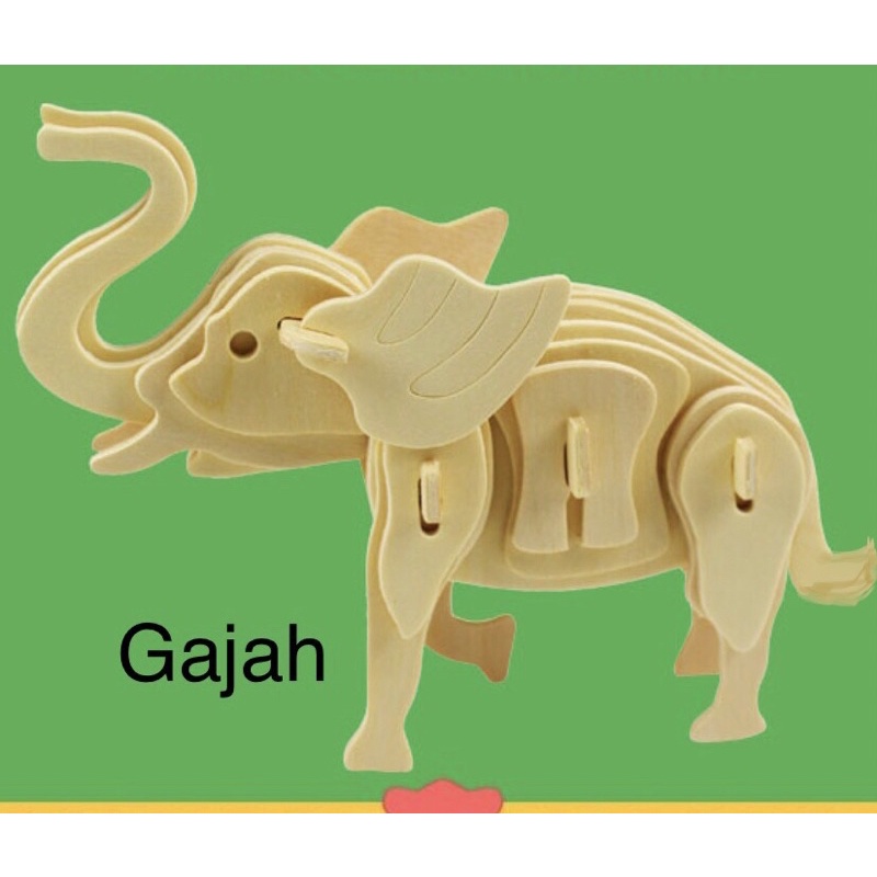 Jual paket diy puzzle kayu 3d lengkap dengan cat, kuas, palet untuk ...