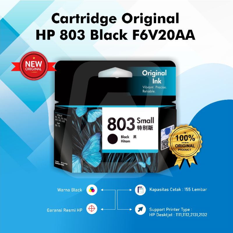 Jual Tinta HP 803 Black Original Ink Cartridge | Shopee Indonesia