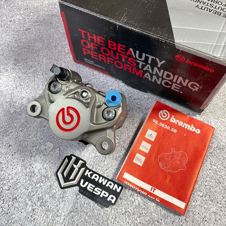 Jual Caliper Brembo 2piston Red Logo universal - Vespa Sprint prima S LX GTS | Shopee Indonesia