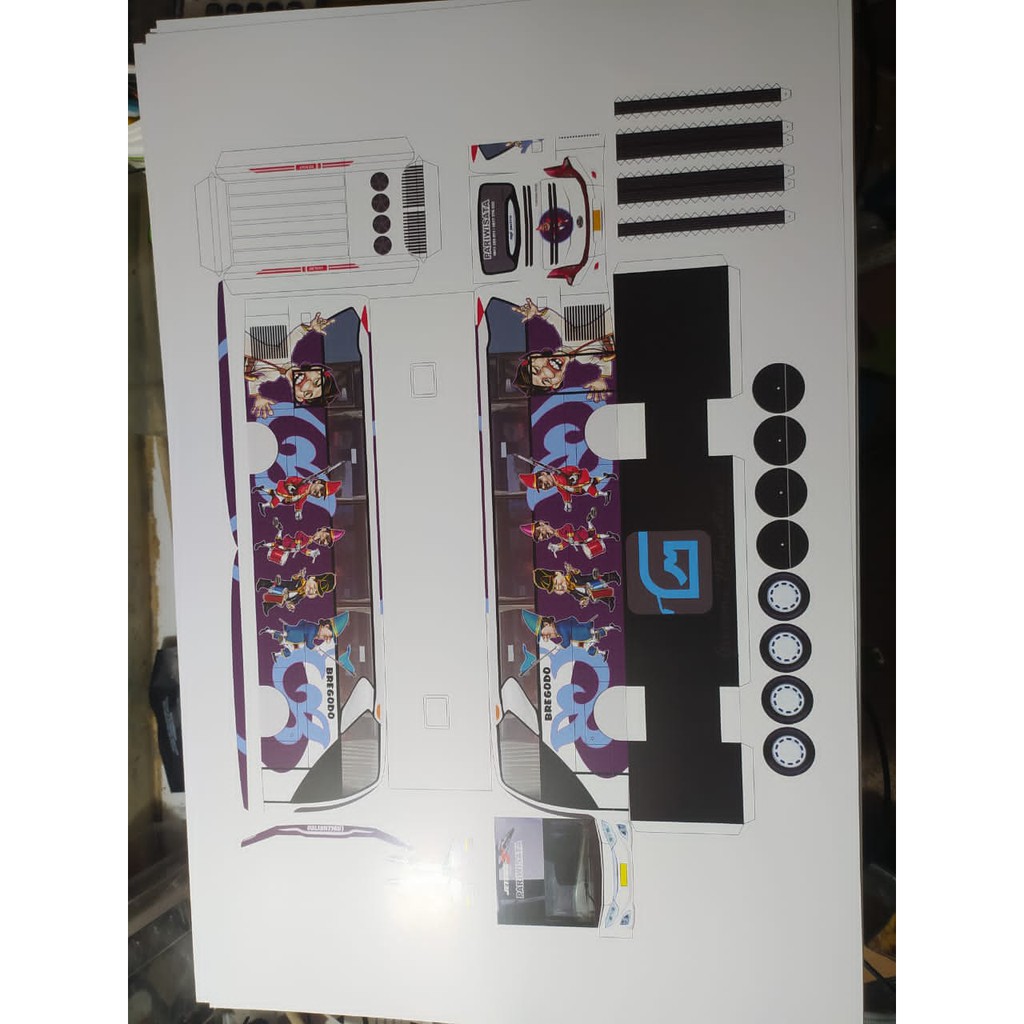 Jual Lembaran papercraft bus murah Bregodo Pariwisata Voyager | Shopee ...
