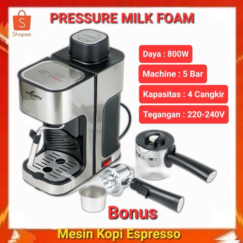 Jual Mesin Kopi Espresso Edoolffe MD 2006 Semi Automatic Coffee Machine ...