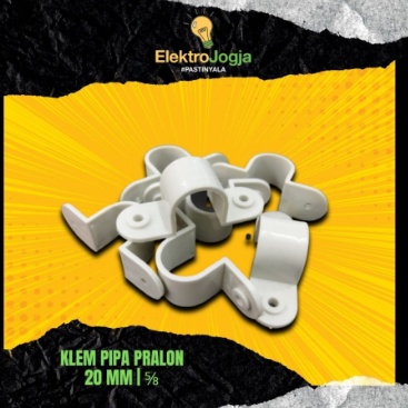 Jual Klem Clamp Pipa PVC Conduit Listrik 20MM Putih - Klem Pipa 20 Mm ...