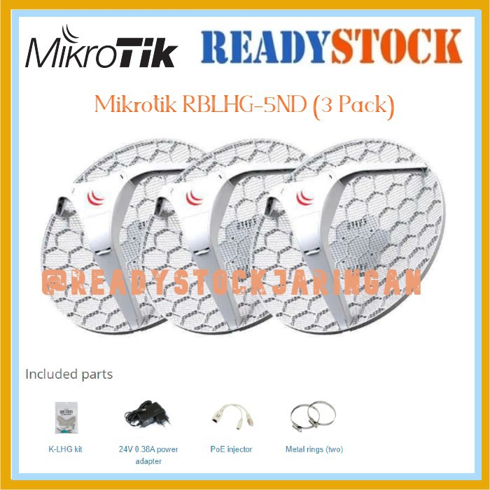 Jual Mikrotik RBLHG-5nD 3 Pack Embedded Wireless Outdoor 5Ghz | Shopee ...