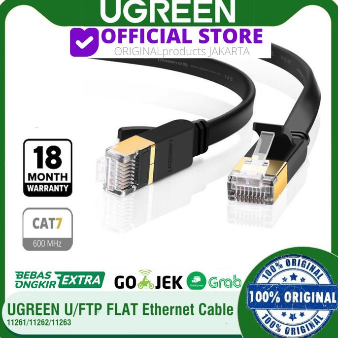 Jual Ugreen Kabel LAN Ethernet cat7 cat 7 internet utp round 5m 5 meter ...