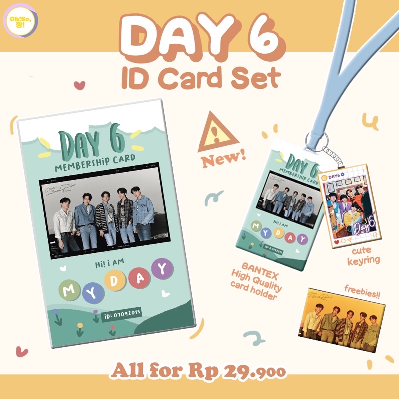 Jual Day6 ID CARD PHOTOCARD HOLDER BANTEX LANDYARD SET PREMIUM MY DAY | Shopee Indonesia