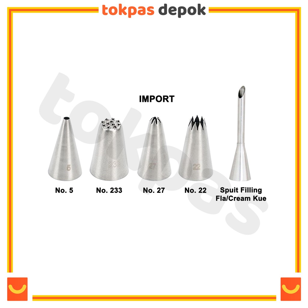 Jual Spuit Icing Dekorasi Kue Sus Daun Aluminium Piping Lokal / Import ...