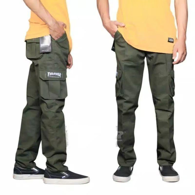 Jual [TERLARIS] CELANA CARGO PANJANG PRIA UKURAN 27-38 PREMIUM QUALITY SLIMFIT COWO SKINNY POLOS ...