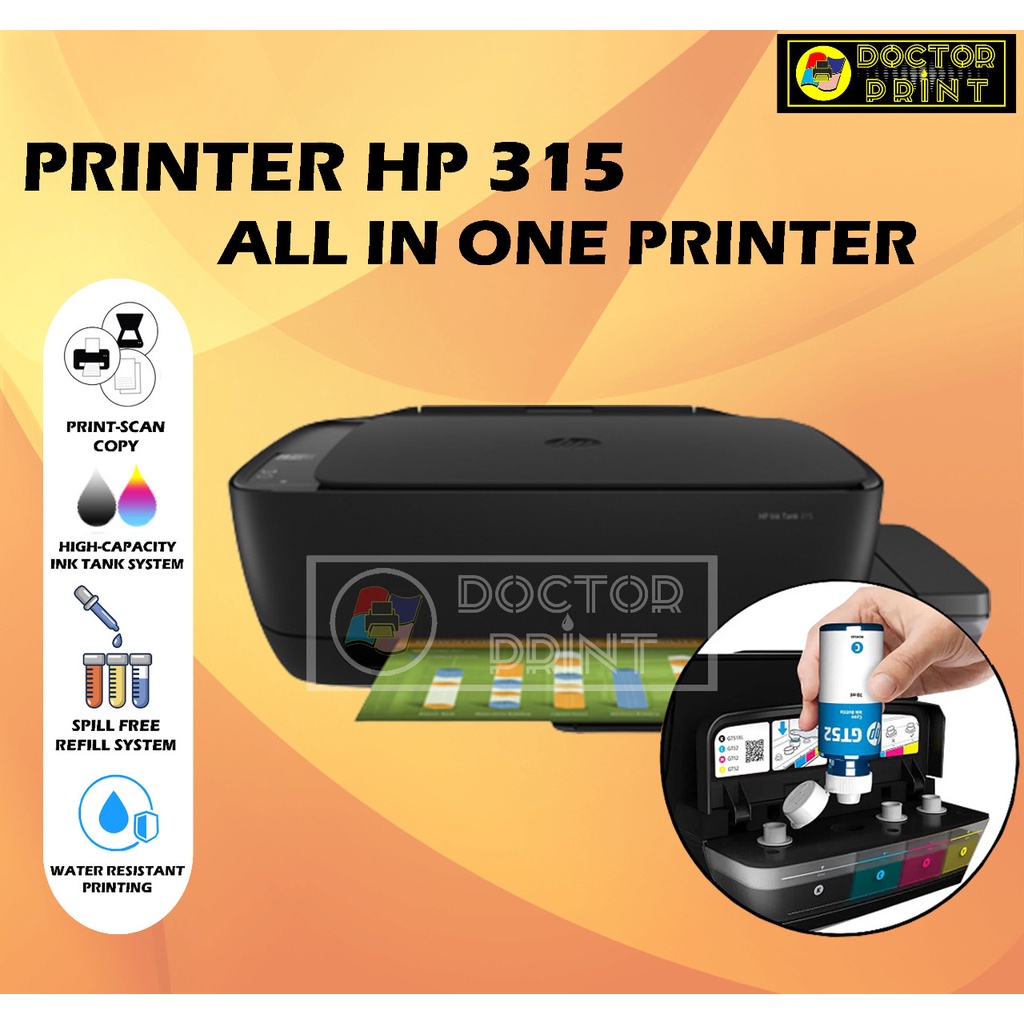 Jual Printer HP Ink Tank 315 All in One | Shopee Indonesia