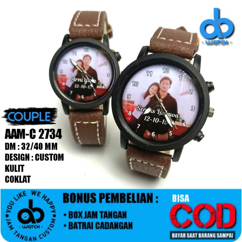 Jual Jam Tangan Custom Design Foto & Nama | Bisa Request Design ...