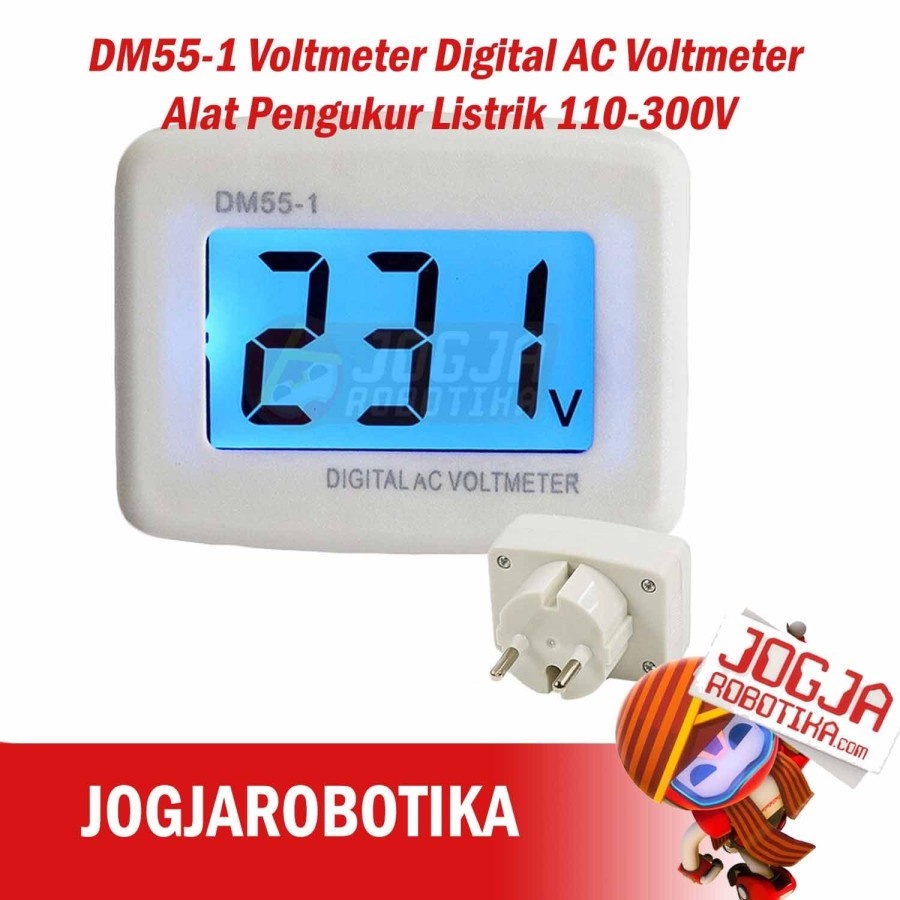Jual DM55-1 Voltmeter Digital AC Voltmeter Alat Pengukur Listrik 110 ...