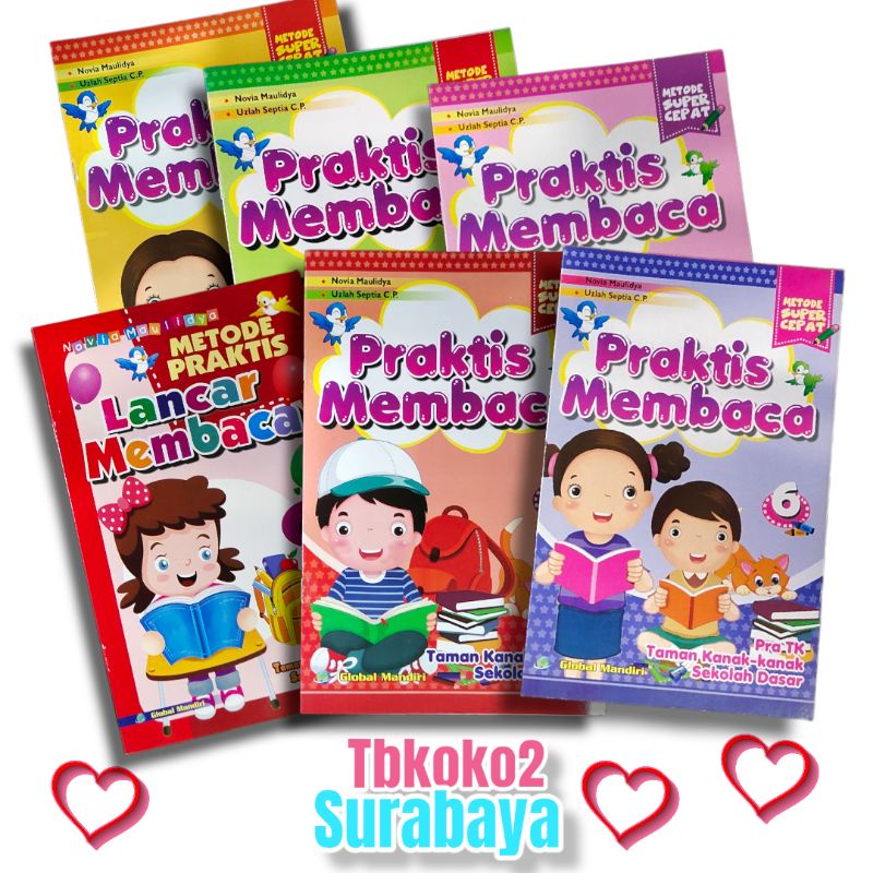 Jual BUKU PRAKTIS MEMBACA UNTUK TK PAUD DAN PRA SEKOLAH JILID 123456 ...