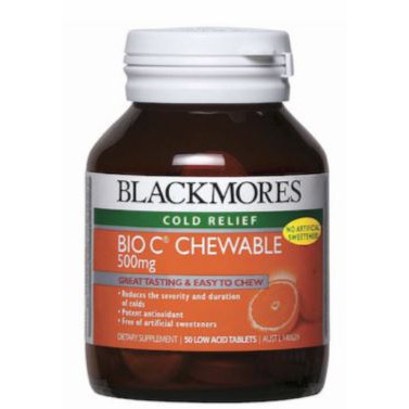 Jual JKT Blackmores Bio C Chewable 500mg isi 50 Capsules Vitamin Batuk ...