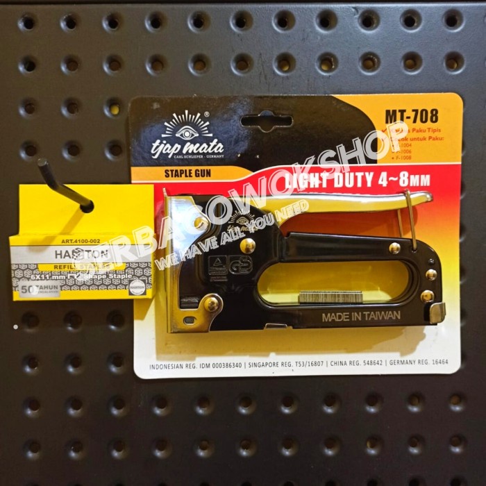 Jual Tjap Mata Paket Staples Jok MT-708 Gun Tacker 4 - 8 mm + Isi 1000 ...
