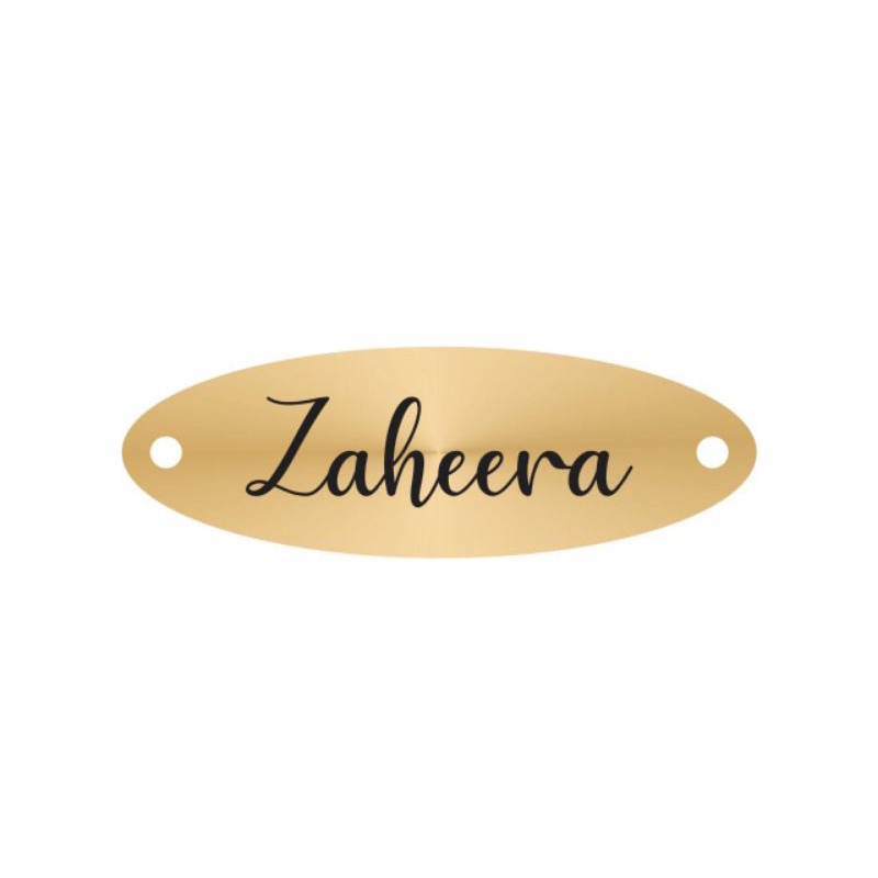 Jual label akrilik Zaheera gold ukuran 1*3 cm 100 pcs | Shopee Indonesia