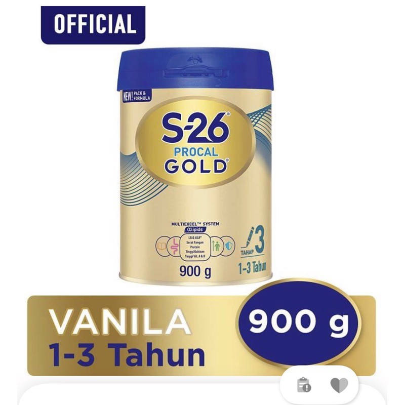 Jual S26 Procal Gold Tahap 3 Susu Formula [900 g] | Shopee Indonesia