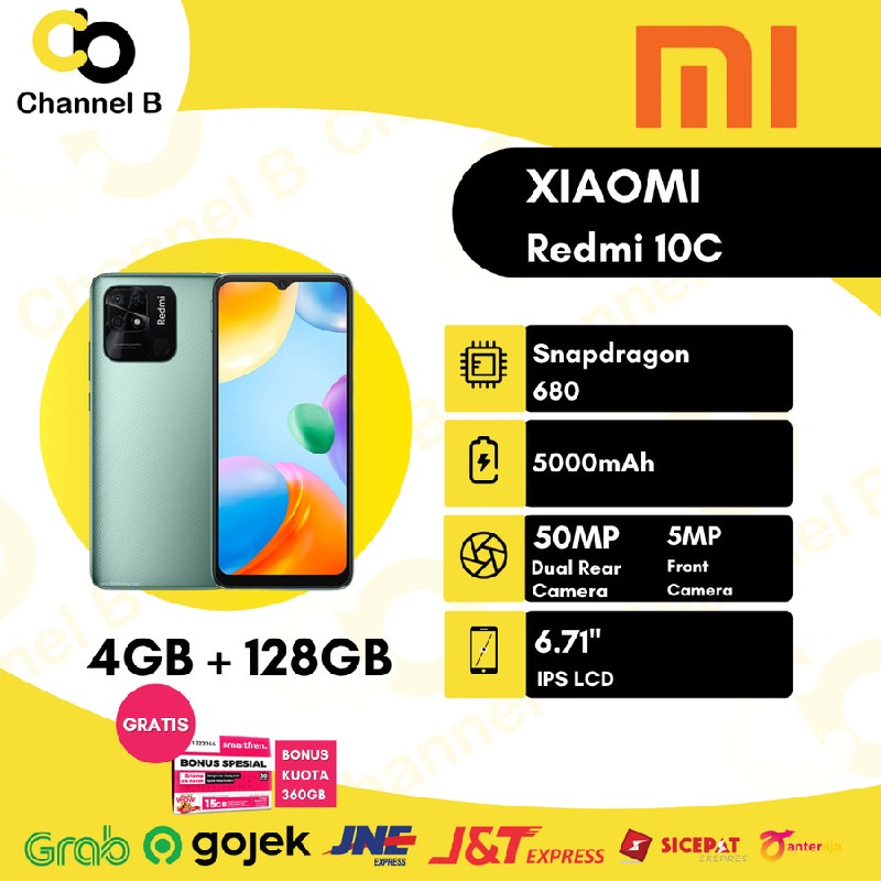 Jual Smartphone Xiaomi Redmi 10C ( RAM 4GB/128GB ) - Garansi Resmi | Shopee Indonesia