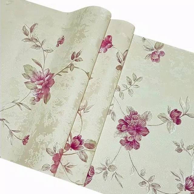 Jual Wallpaper vinyl SHABY ( MOTIP BUNGA ) | Shopee Indonesia