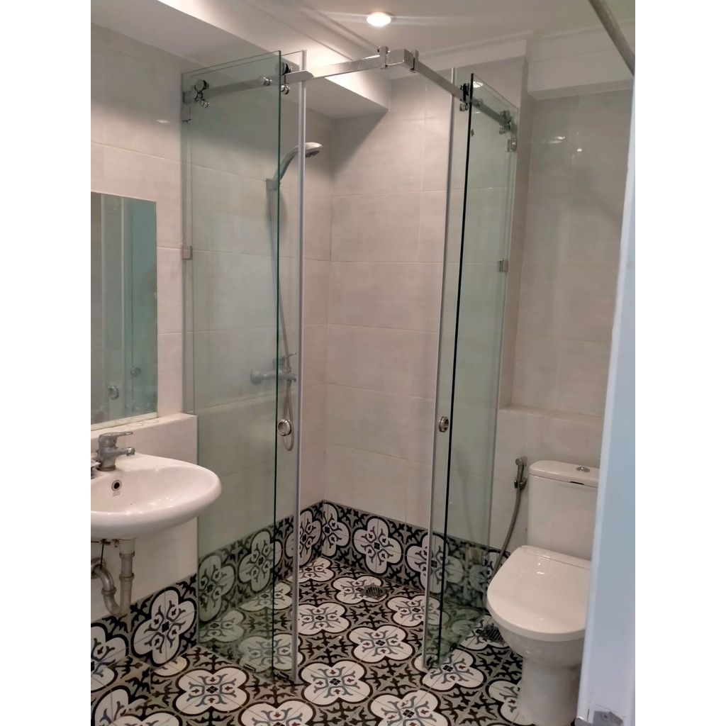 Jual PINTU SLIDING KACA SHOWER BOX KAMAR MANDI | Shopee Indonesia