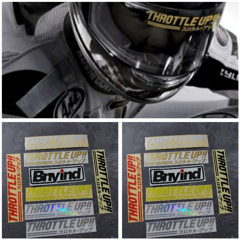 Jual STICKER THROTTLE UP STICKER VISOR HELM CUTTING | Shopee Indonesia