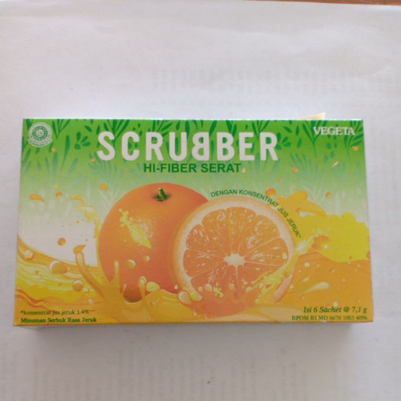 Jual VEGETA SCRUBBER HI-FIBER SERAT harga per box isi 6 sachet | Shopee ...