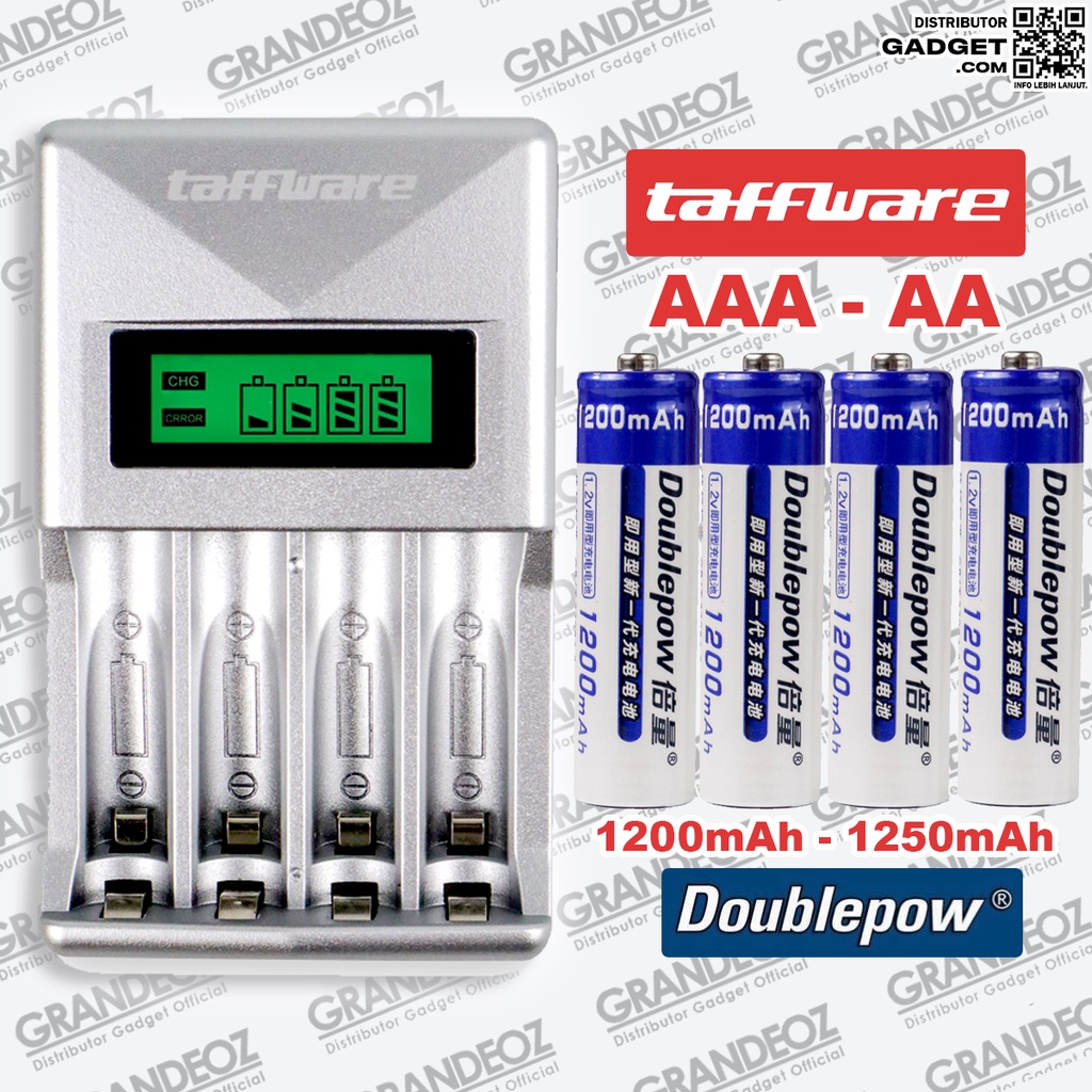 Jual Taffware Charger C903W + 4 PCS AA 2100mAh DOUBLEPOW Battery ...