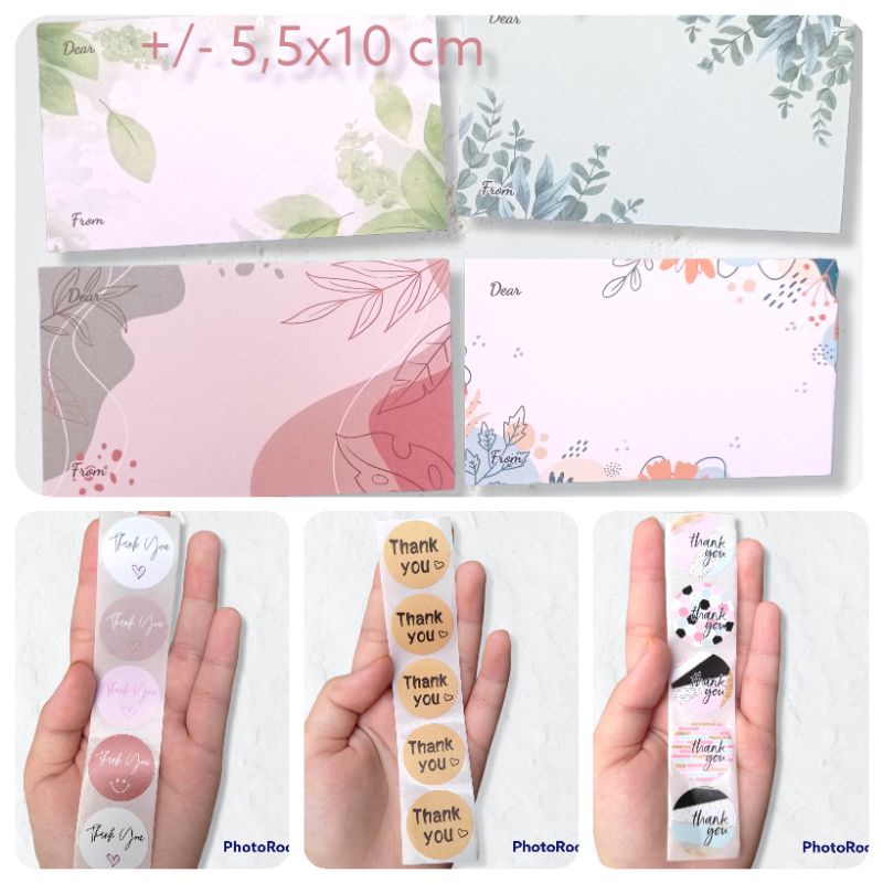 Jual Kartu ucapan, stik kartu dan sticker thank you | Shopee Indonesia