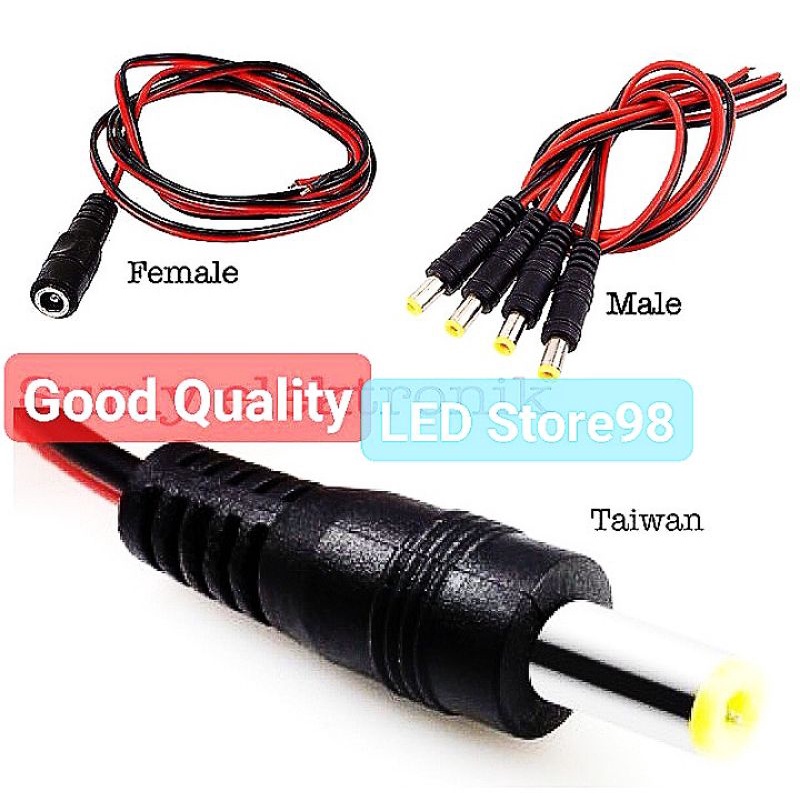 Jual KABEL POWER DC 2,1 X 5,5 mm JACK MALE | Shopee Indonesia
