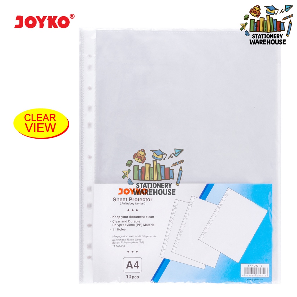 Jual Sheet Protector Pelindung Kertas Joyko SHP-202-10 A4 1 Pack 10 Pcs ...