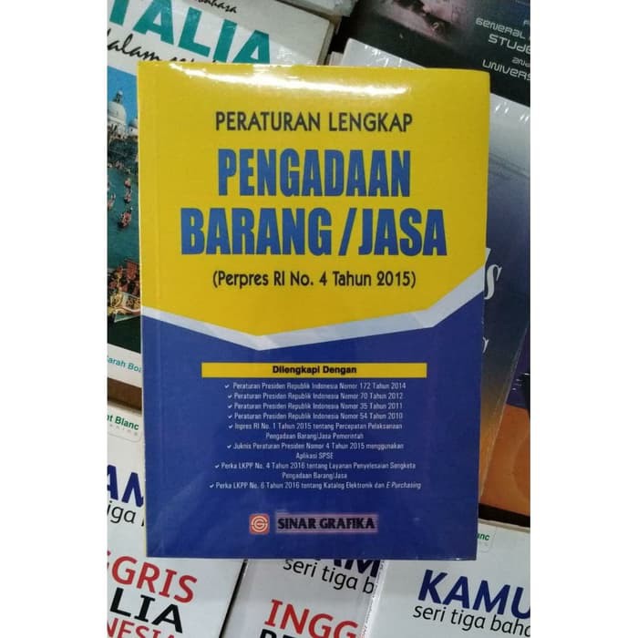 Jual Buku Original Peraturan Lengkap Pengadaan Barang Jasa Sinar